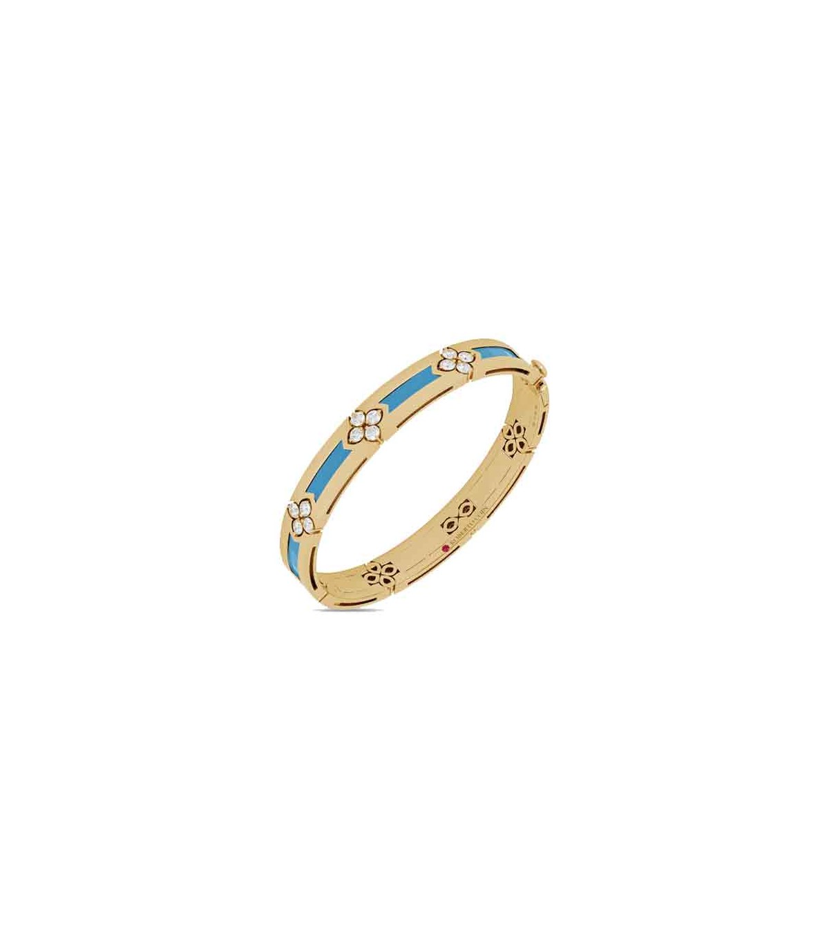 Roberto Coin Love in Verona diamond turquoise bangle - ADV888BA2338